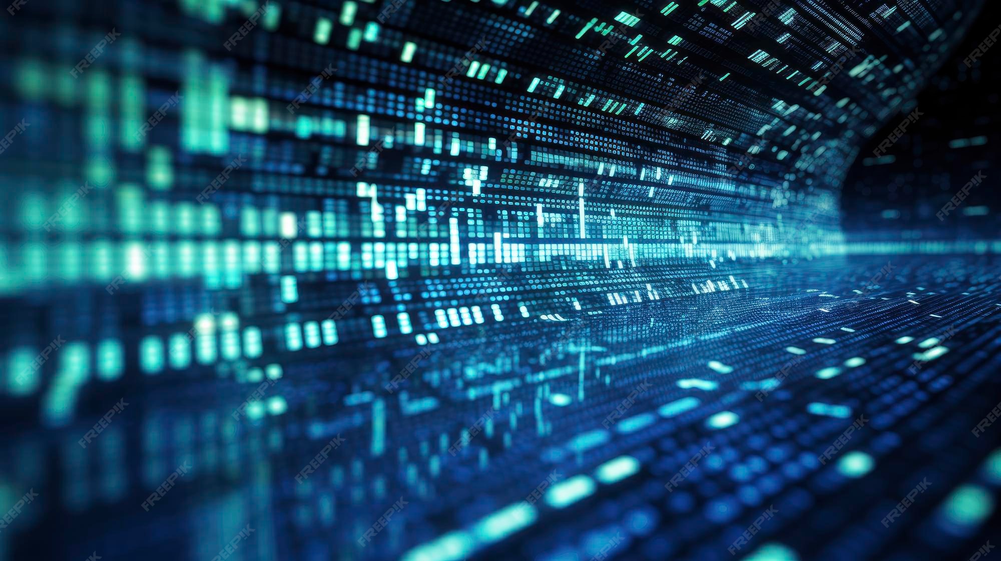 Premium Photo | An abstract digital background with binary code and AI algorithms running in the ...