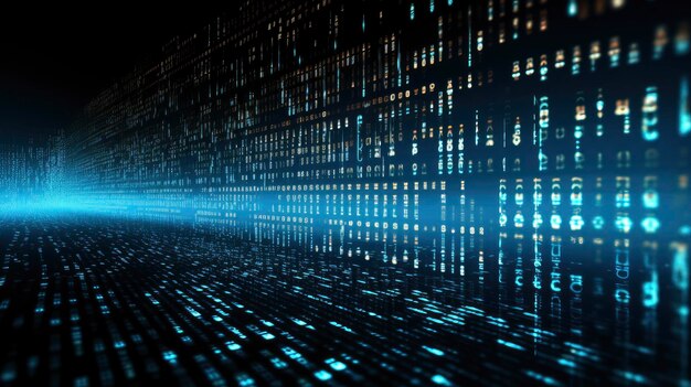 Premium Photo | An abstract digital background with binary code and AI ...