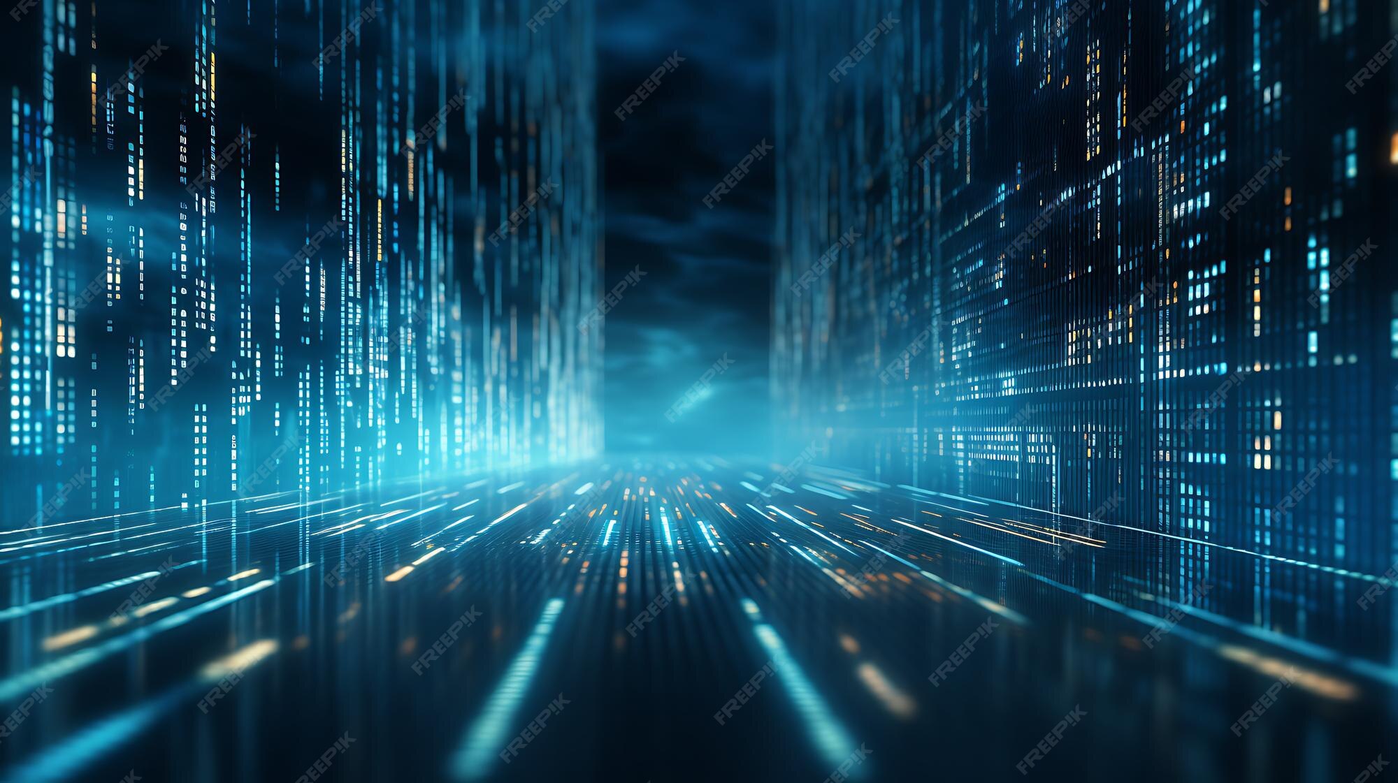 Premium AI Image | abstract digital background with binary code and AI ...