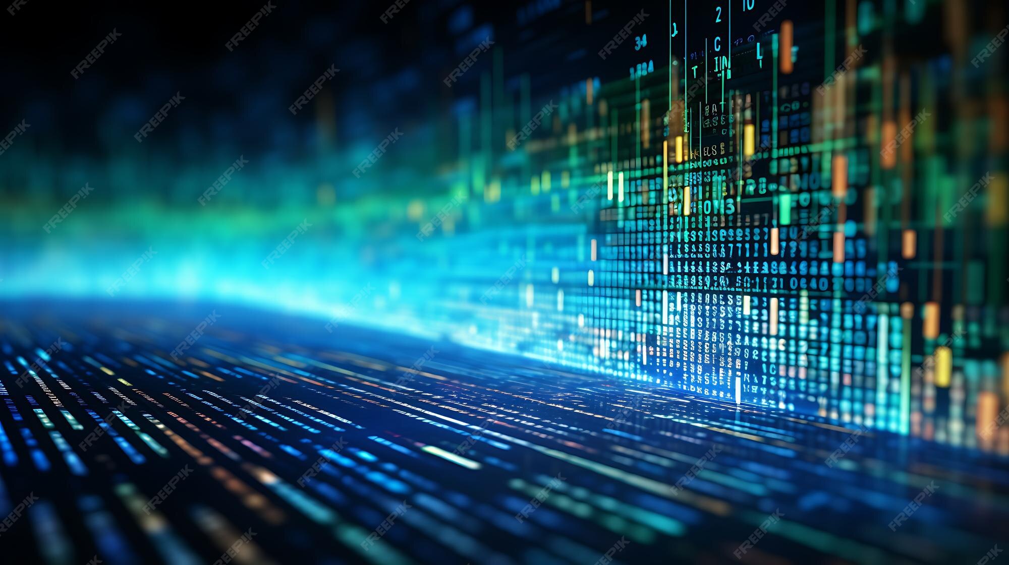 Premium AI Image | abstract digital background with binary code and AI ...