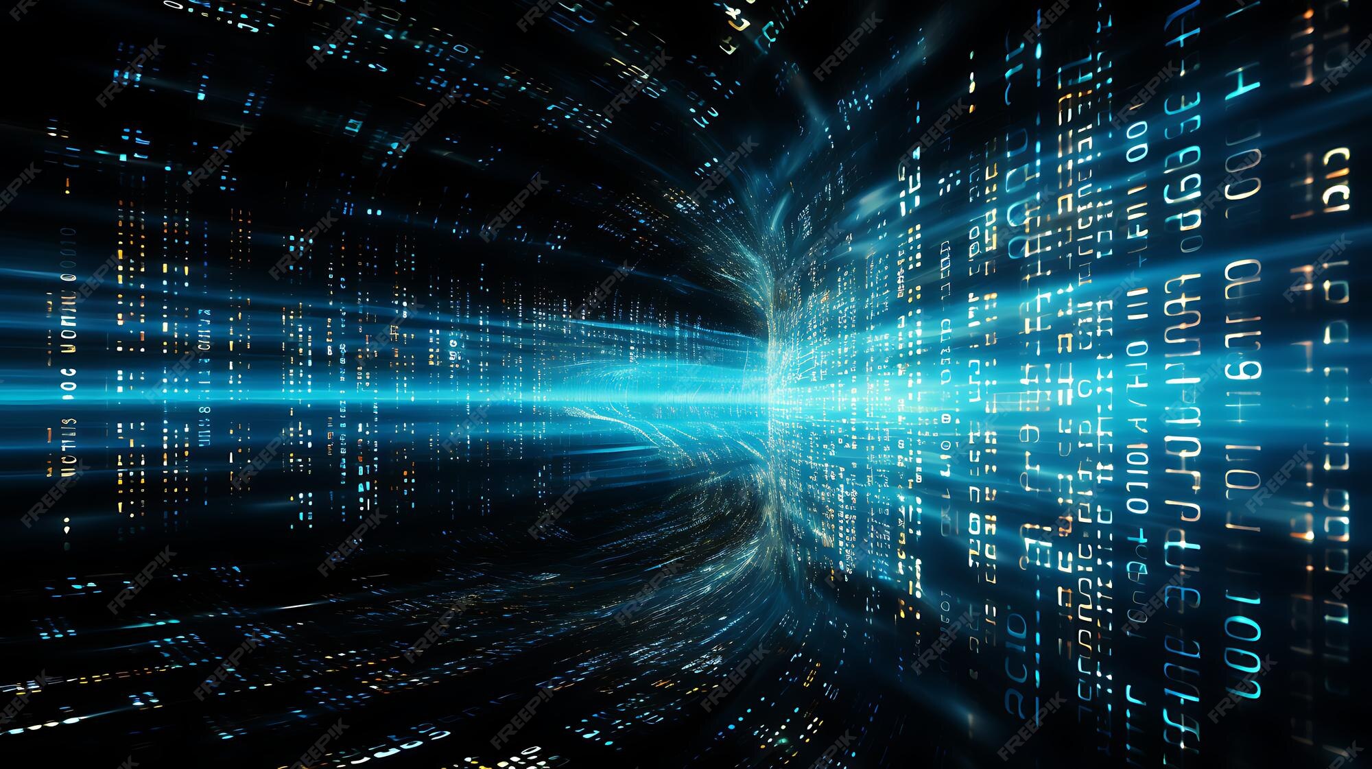 Premium Photo | Abstract digital background with binary code and AI ...