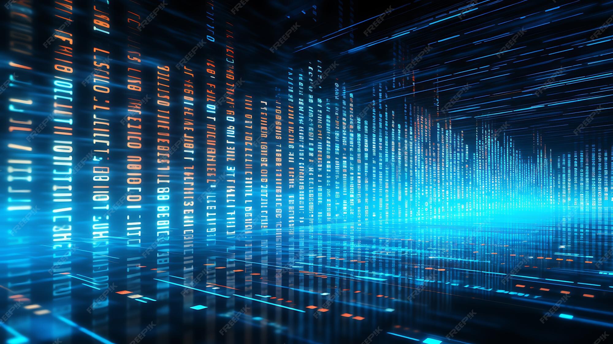 Premium Ai Image Abstract Digital Background With Binary Code And Ai