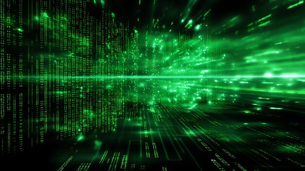 Premium AI Image | abstract digital background with binary code and AI ...