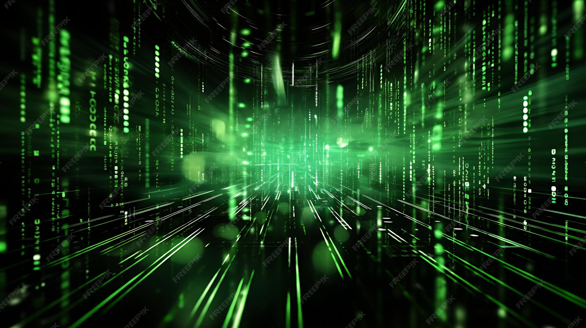 Premium AI Image | abstract digital background with binary code and AI ...