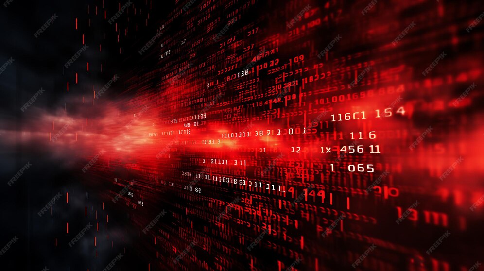 Premium Ai Image Abstract Digital Background With Binary Code And Ai Algorithms Running