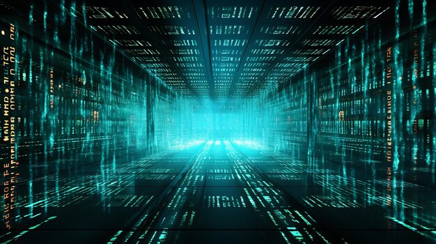 Premium Photo | Abstract digital background with binary code and AI ...