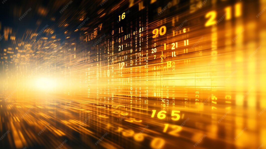 Premium Ai Image Abstract Digital Background With Binary Code And Ai Algorithms Running