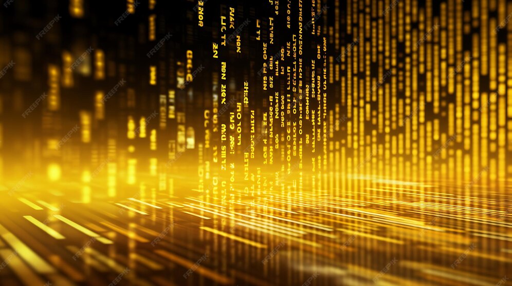 Premium Ai Image Abstract Digital Background With Binary Code And Ai Algorithms Running