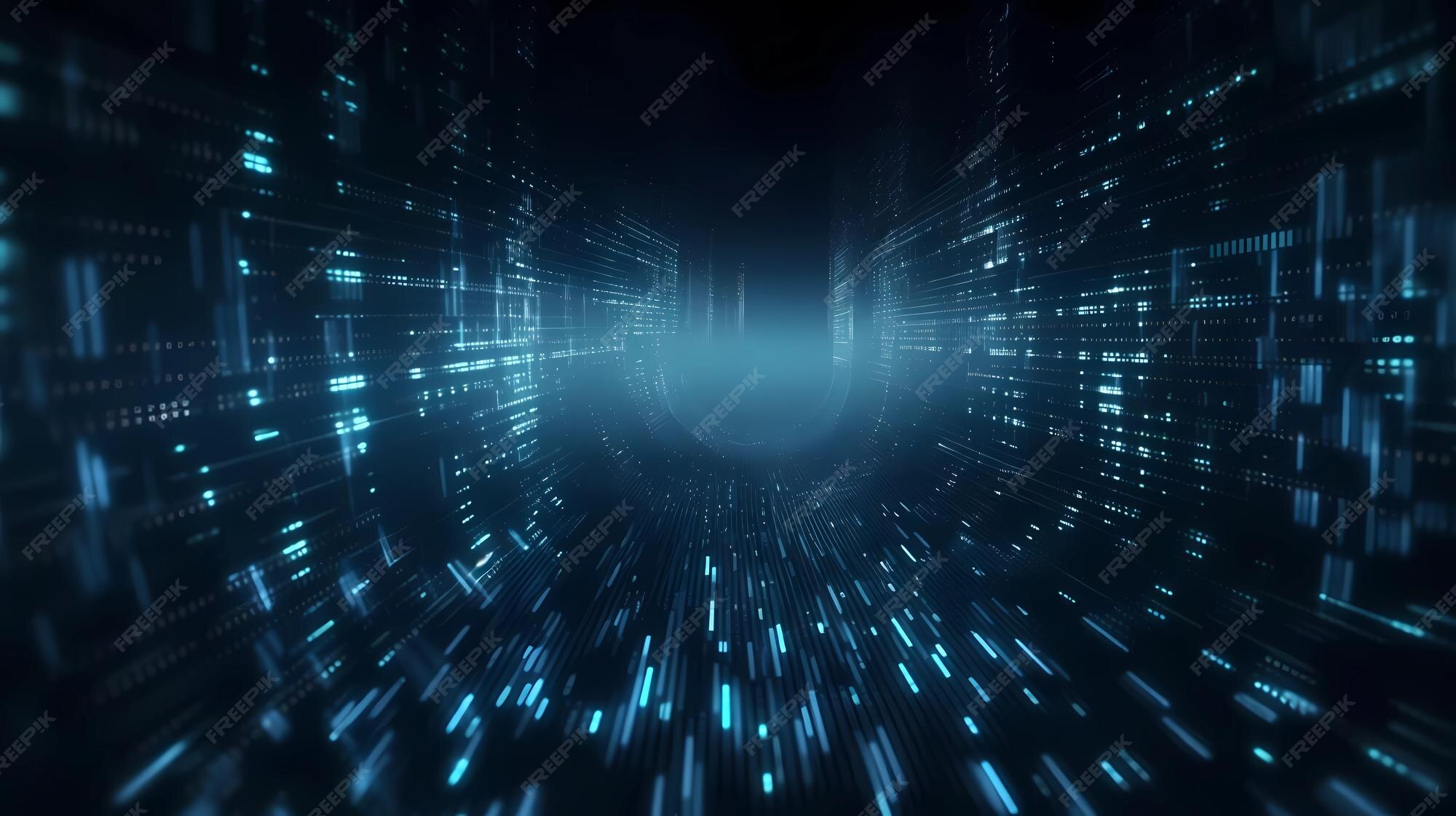 Premium AI Image | Abstract digital background with binary code and AI ...