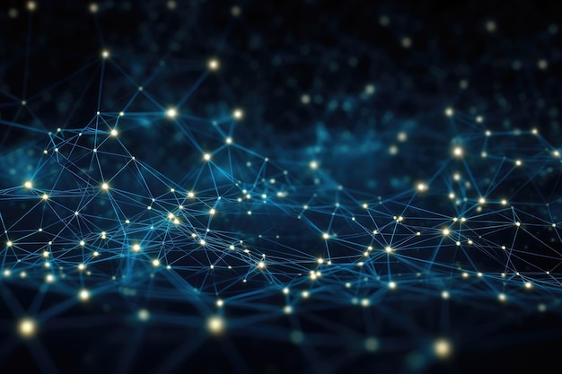 Premium Photo | Abstract digital background with connecting dots and lines Network connection ...