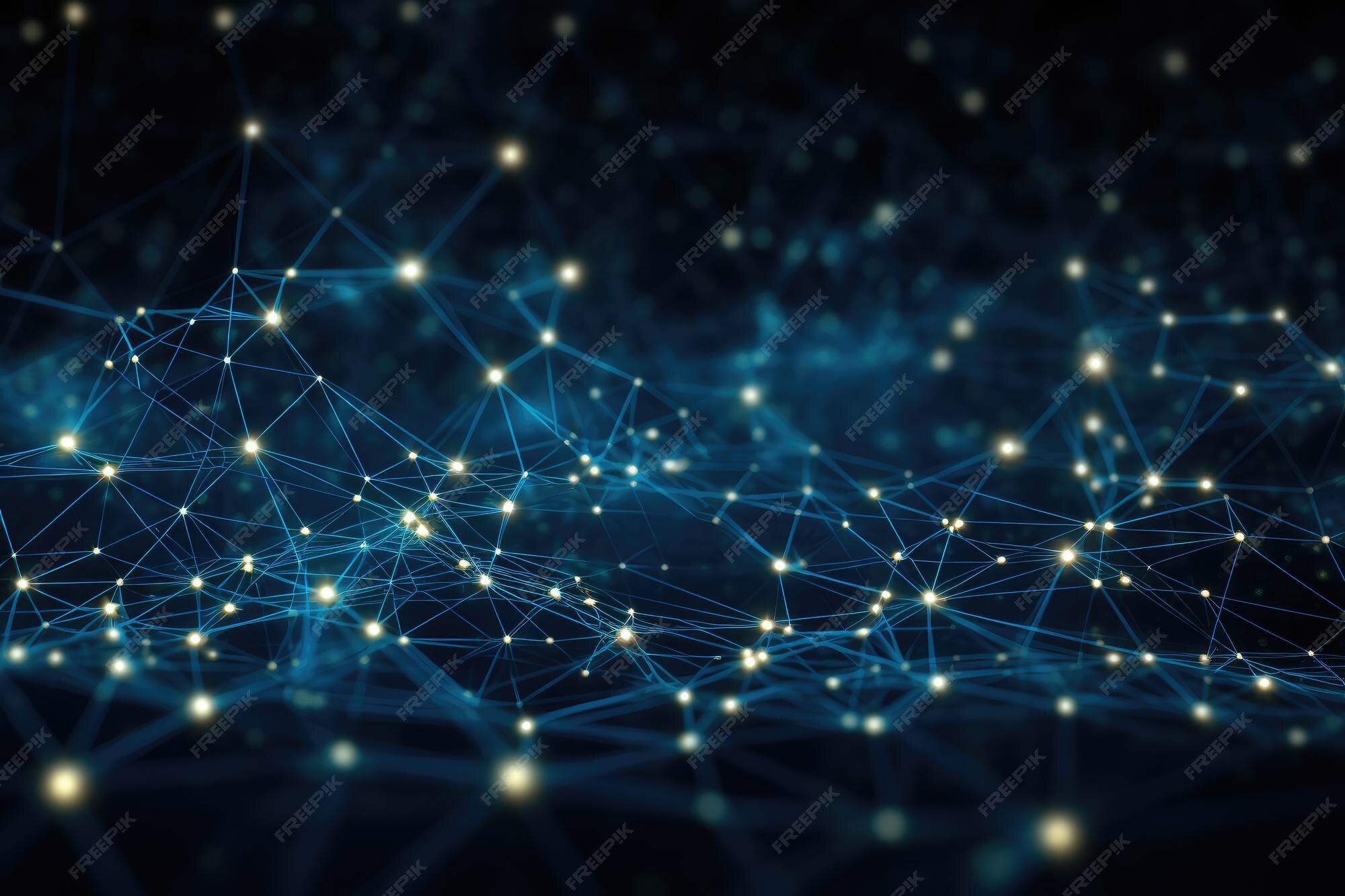 Premium Photo | Abstract digital background with connecting dots and lines Network connection ...