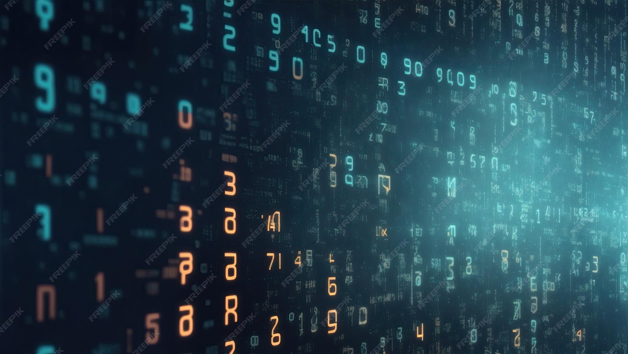 Premium Ai Image Abstract Digital Binary Code And Ai Algorithms Running Background