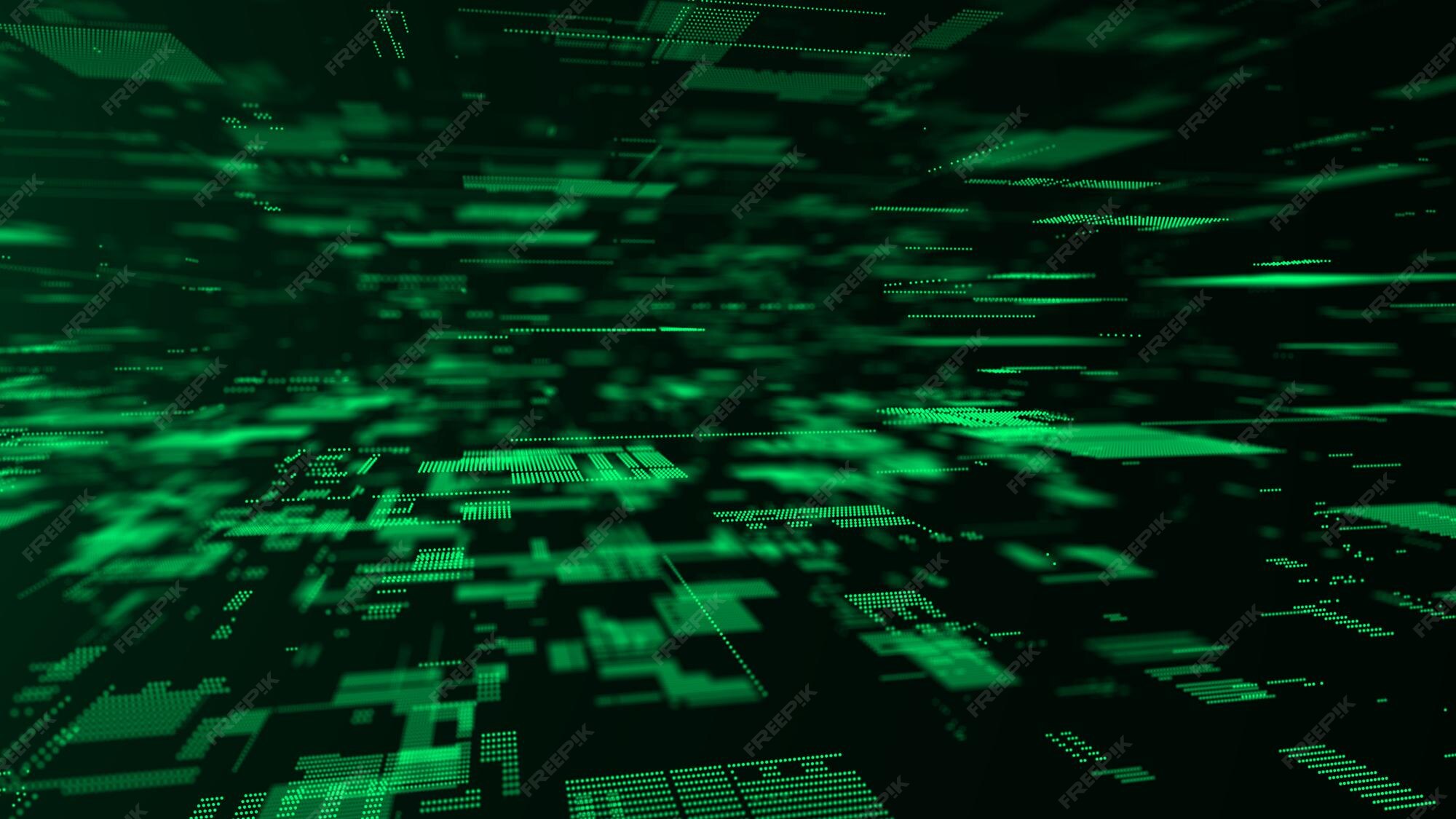 Premium Photo Abstract Digital Cyberspace With Moving Particles Cyber Security Database Matrix