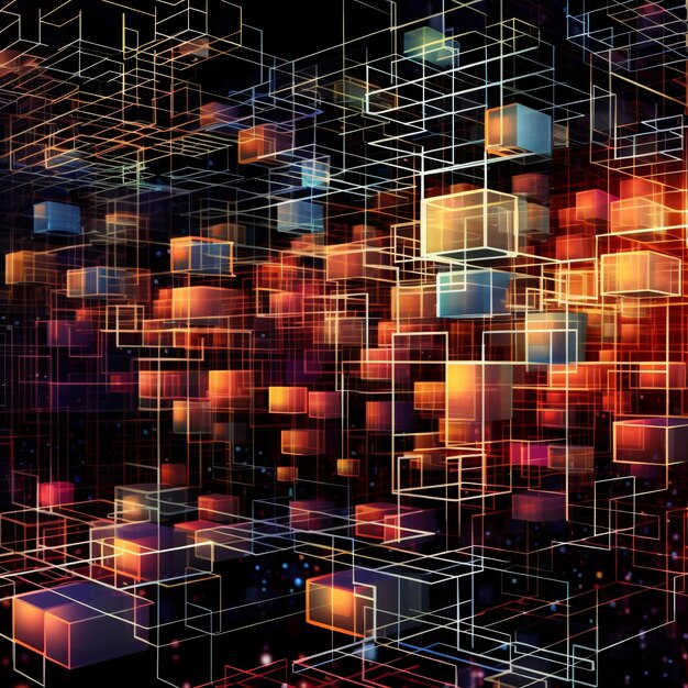 Premium Photo | Abstract Digital Grid with Data Visualization Premium Photo | Abstract Digital Grid with Data Visualization