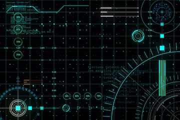 Premium Photo | Abstract digital interface with glowing signs and ...