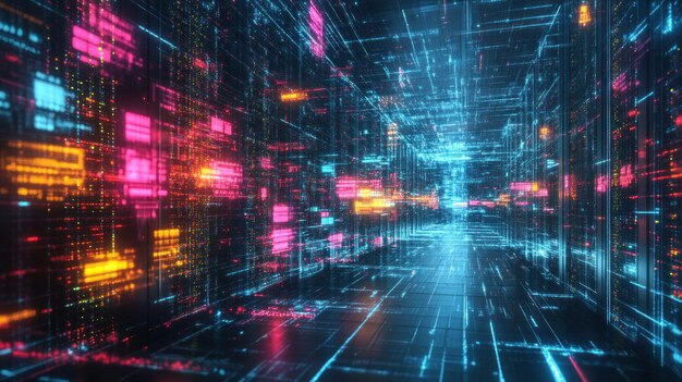 Abstract Digital Network Visualization | Premium AI-generated image Abstract Digital Network Visualization | Premium AI-generated image