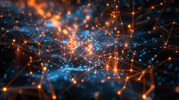 Abstract Digital Network Visualization | Premium AI-generated image Abstract Digital Network Visualization | Premium AI-generated image
