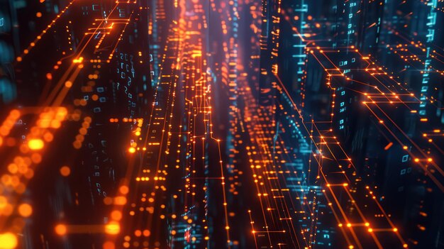 Abstract Digital Network Visualization | Premium AI-generated image Abstract Digital Network Visualization | Premium AI-generated image