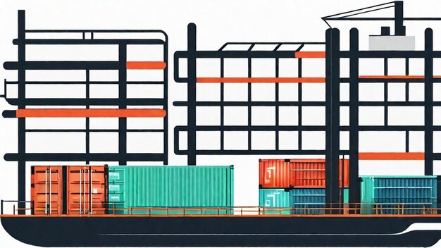 Premium Ai Image Abstract Docker Container Architecture