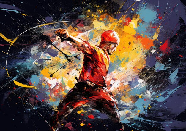 Premium AI Image | An abstract expressionistic image of an archer in a ... Premium AI Image | An abstract expressionistic image of an archer in a ...