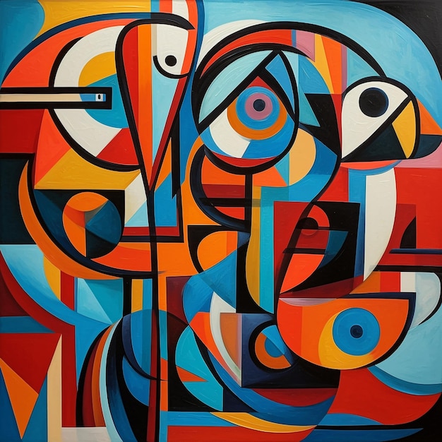 Premium AI Image | Abstract face painting illustration Premium AI Image | Abstract face painting illustration