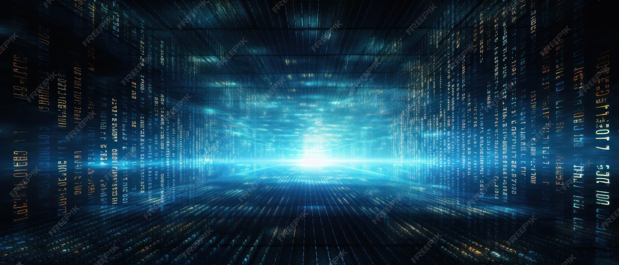 Premium Photo | Abstract futuristic binary code software programming background Generative AI