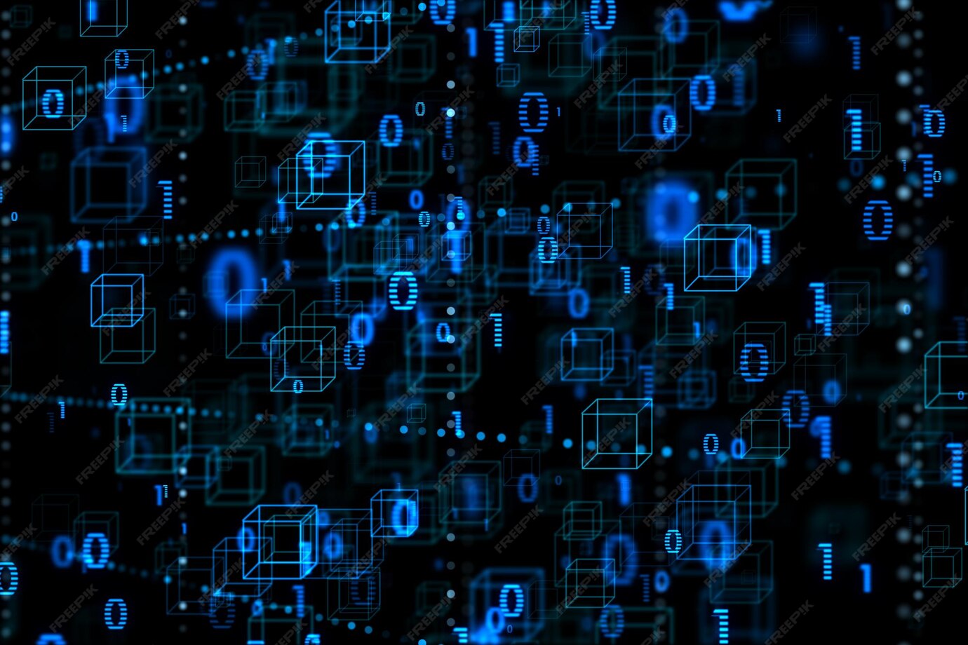 Premium Photo | Abstract futuristic cyberspace with binary code matrix ...