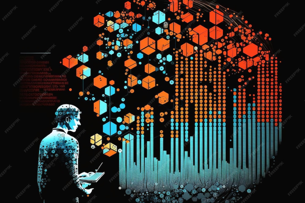 Premium Photo | Abstract futuristic infographic with visual data complexity represent big data ...