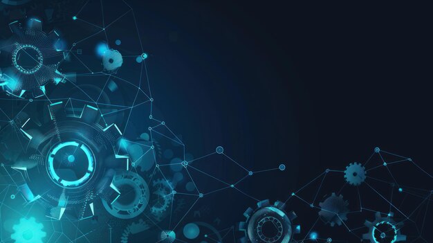 Abstract Gears and Network Digital Technology Background | Premium AI ... Abstract Gears and Network Digital Technology Background | Premium AI ...