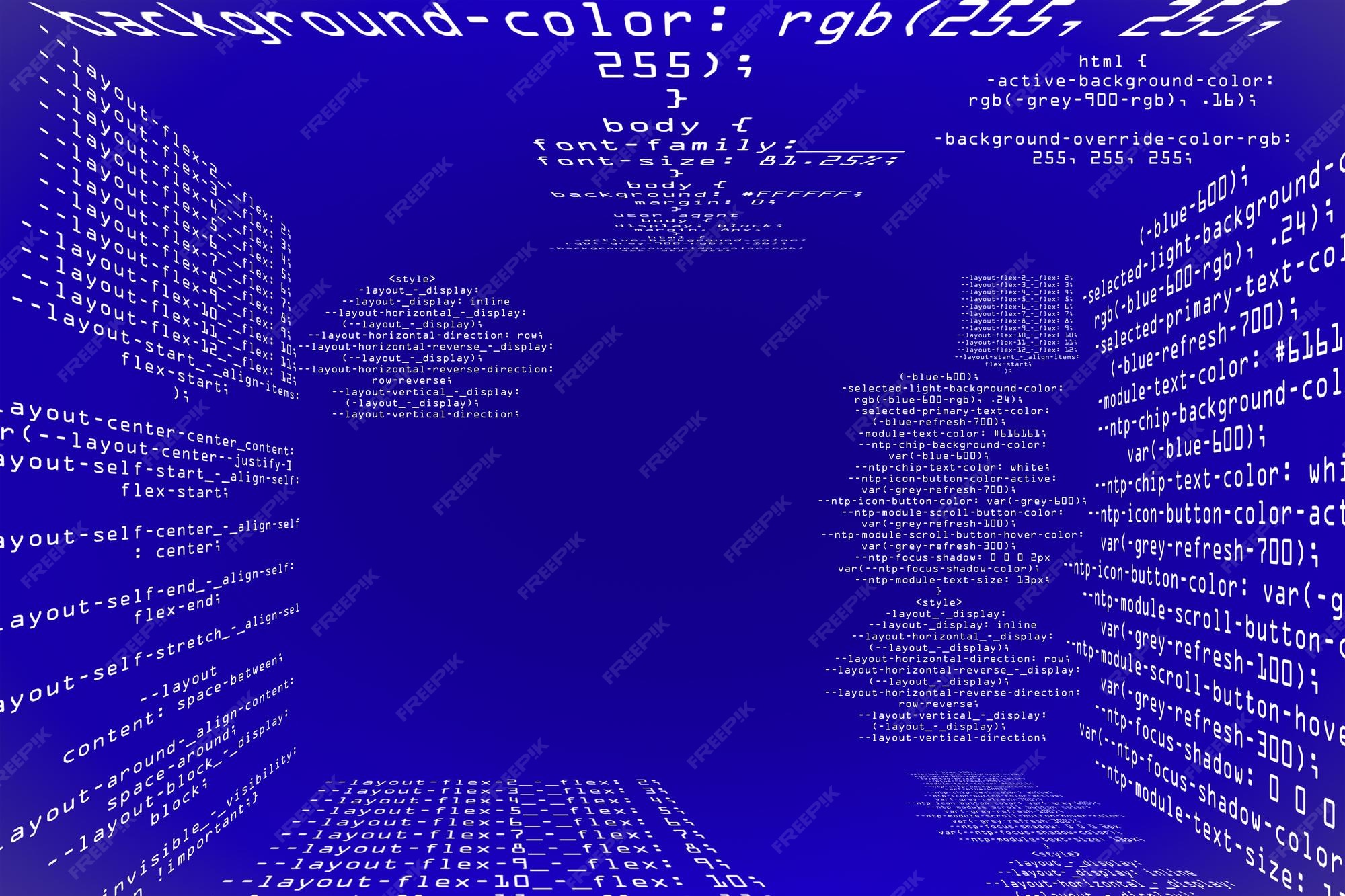 Premium Photo Abstract Glowing Blue Coding Programming Background With Mock Up Place Big Data 