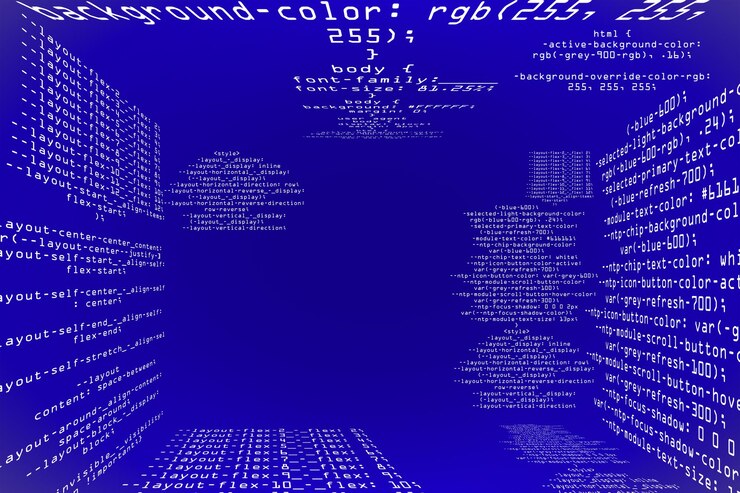 Premium Photo | Abstract glowing blue coding programming background ...