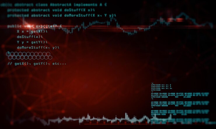 Premium Photo | Abstract glowing programming texture software and ...