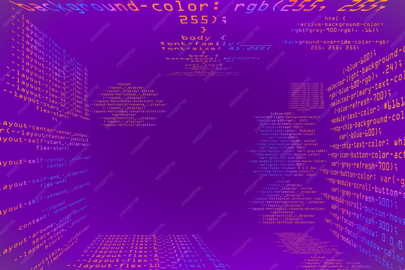 Premium Photo Abstract Glowing Purple Coding Programming Background With Mock Up Place Big