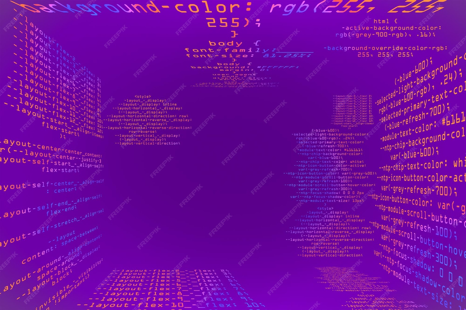 Premium Photo | Abstract glowing purple coding programming background ...