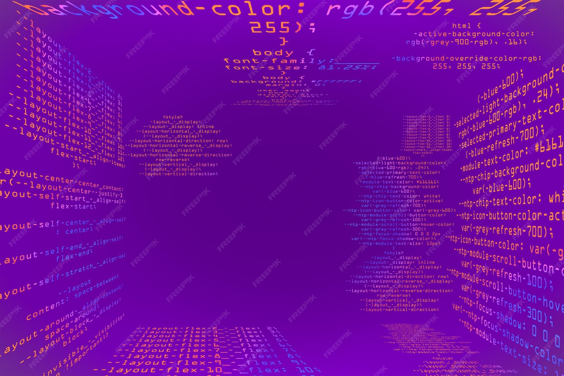 Premium Photo | Abstract glowing purple coding programming background with mock up place Big ...