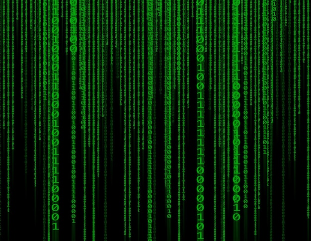 Premium Photo Abstract Green Technology Binary Background Binary Computer Code Programming 6610