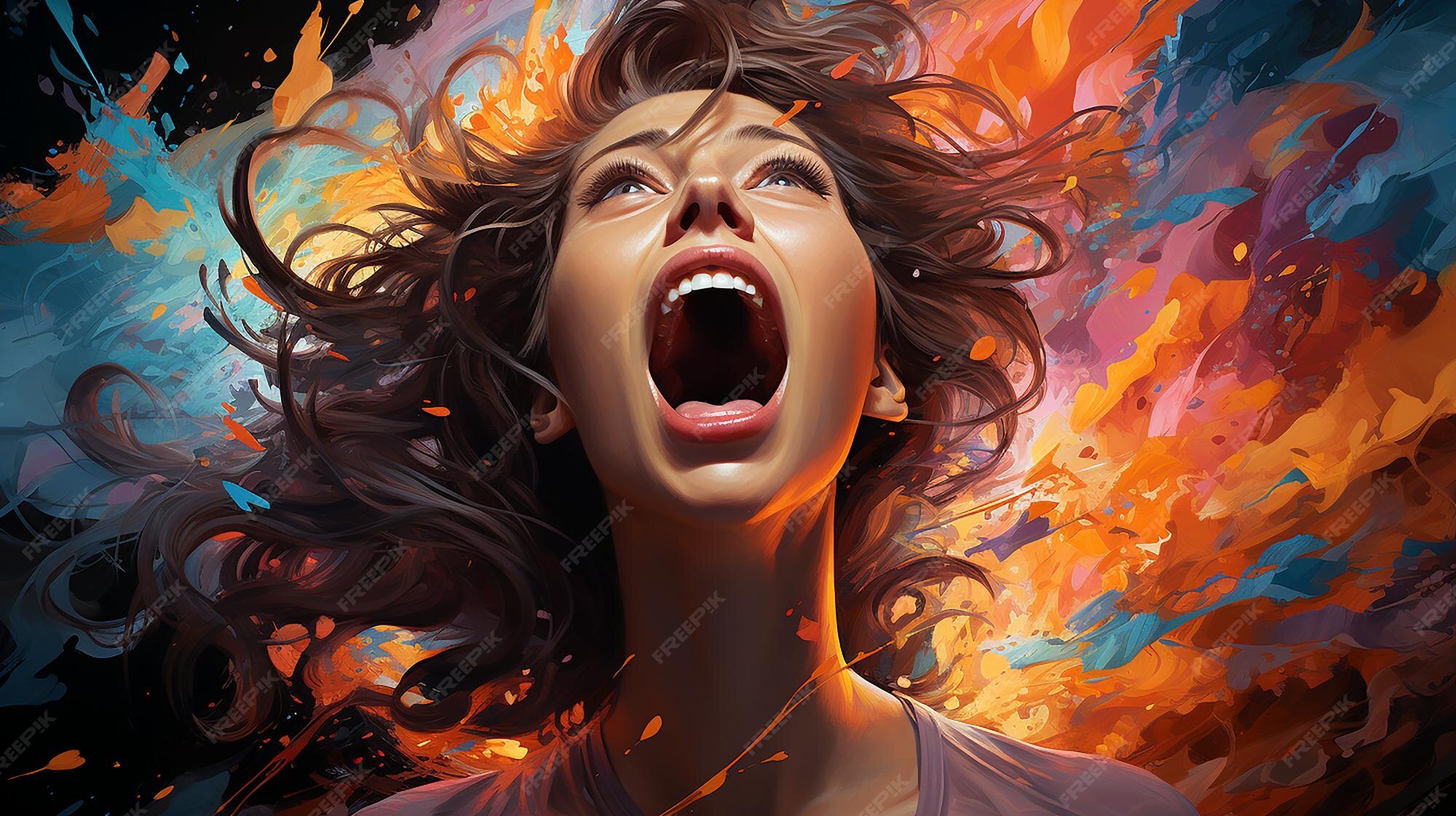 Premium Ai Image Abstract Illustration Of A Bright Colorful Explosive Emotional Love Feeling
