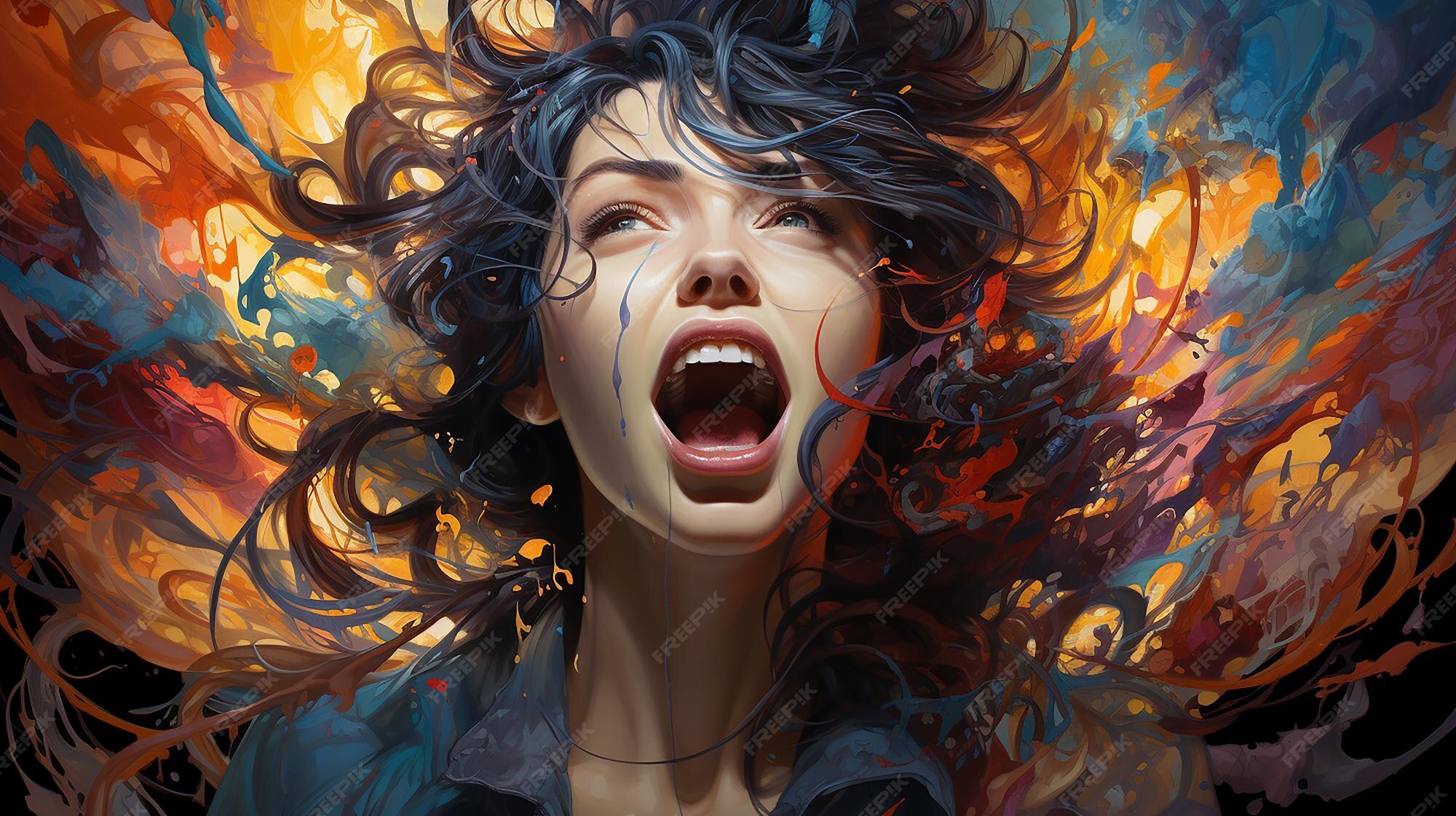 Premium Ai Image Abstract Illustration Of A Bright Colorful Explosive Emotional Love Feeling