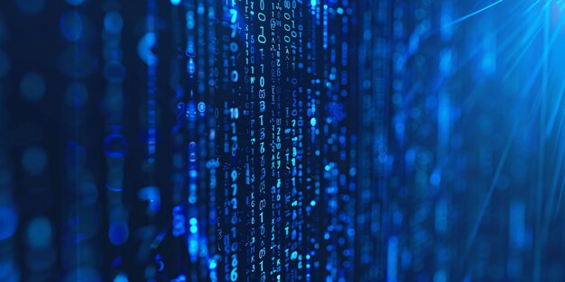 Premium Photo | Abstract illustration of a digital programming concept with random binary data ...