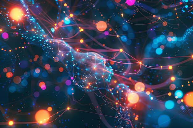 An Abstract Illustration Of A Neural Network With Nodes And Connections Representing The Complex