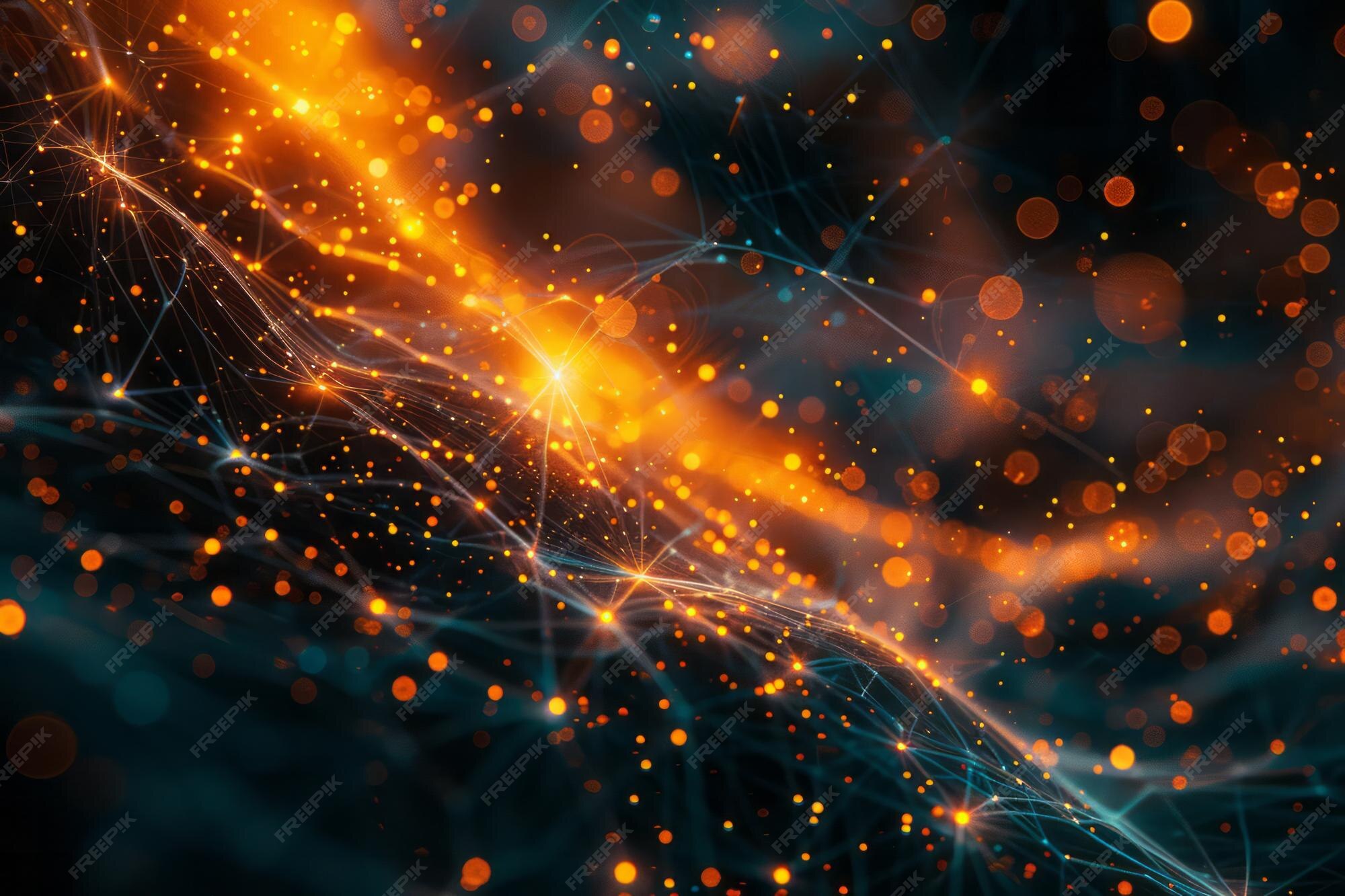 Abstract image of AI algorithms identifying trends in data with flowing lines and dynamic graphs ...