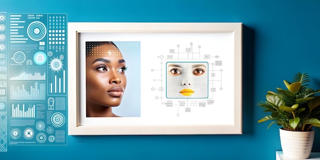 Abstract Language Symbols And Data Patterns Border Frame With Ai Driven Language Processing