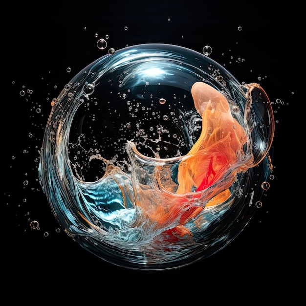 Premium Photo | Abstract liquid bubbles floating explosion Premium Photo | Abstract liquid bubbles floating explosion