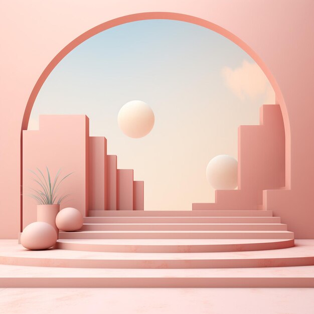 Premium Photo | Abstract minimal scene with geometric forms Premium Photo | Abstract minimal scene with geometric forms
