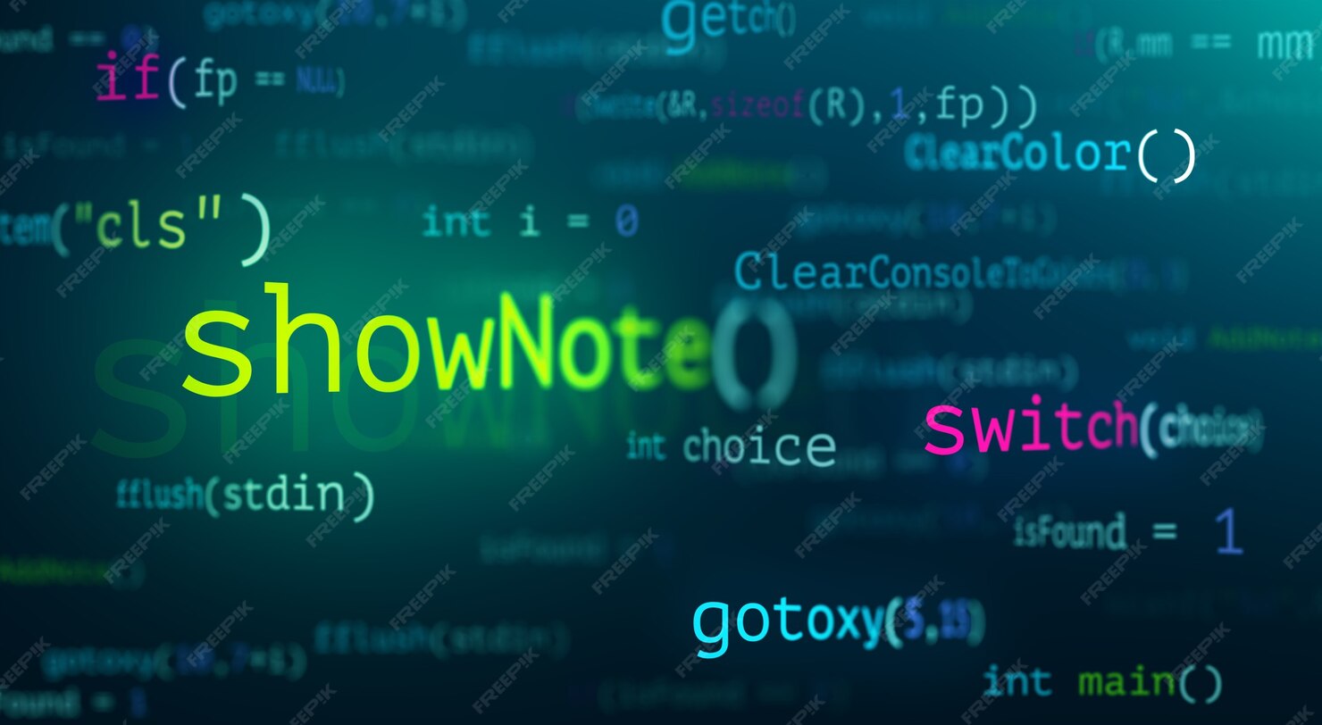 Premium Photo | Abstract modern tech of programming code screen developer. c programming ...