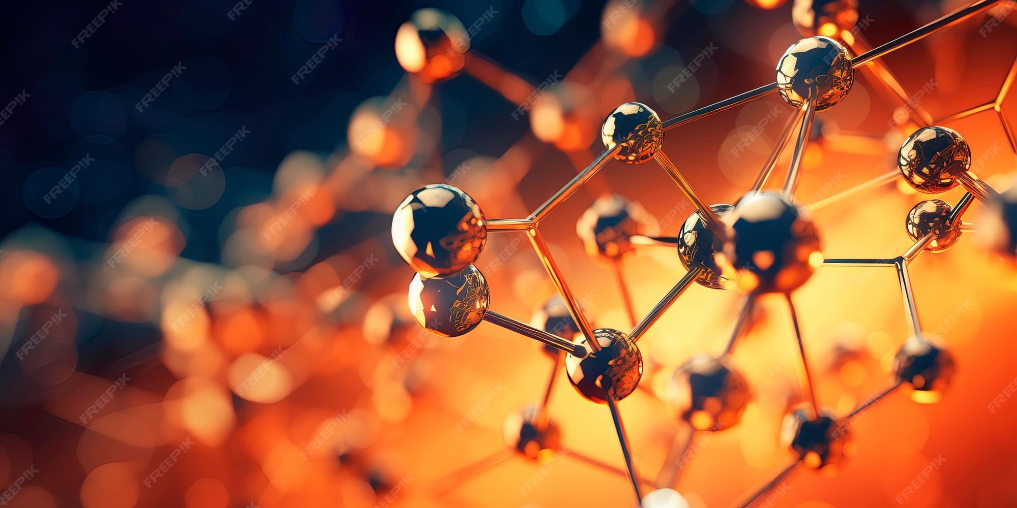 Premium Ai Image Abstract Molecular Structure Abstract Representation