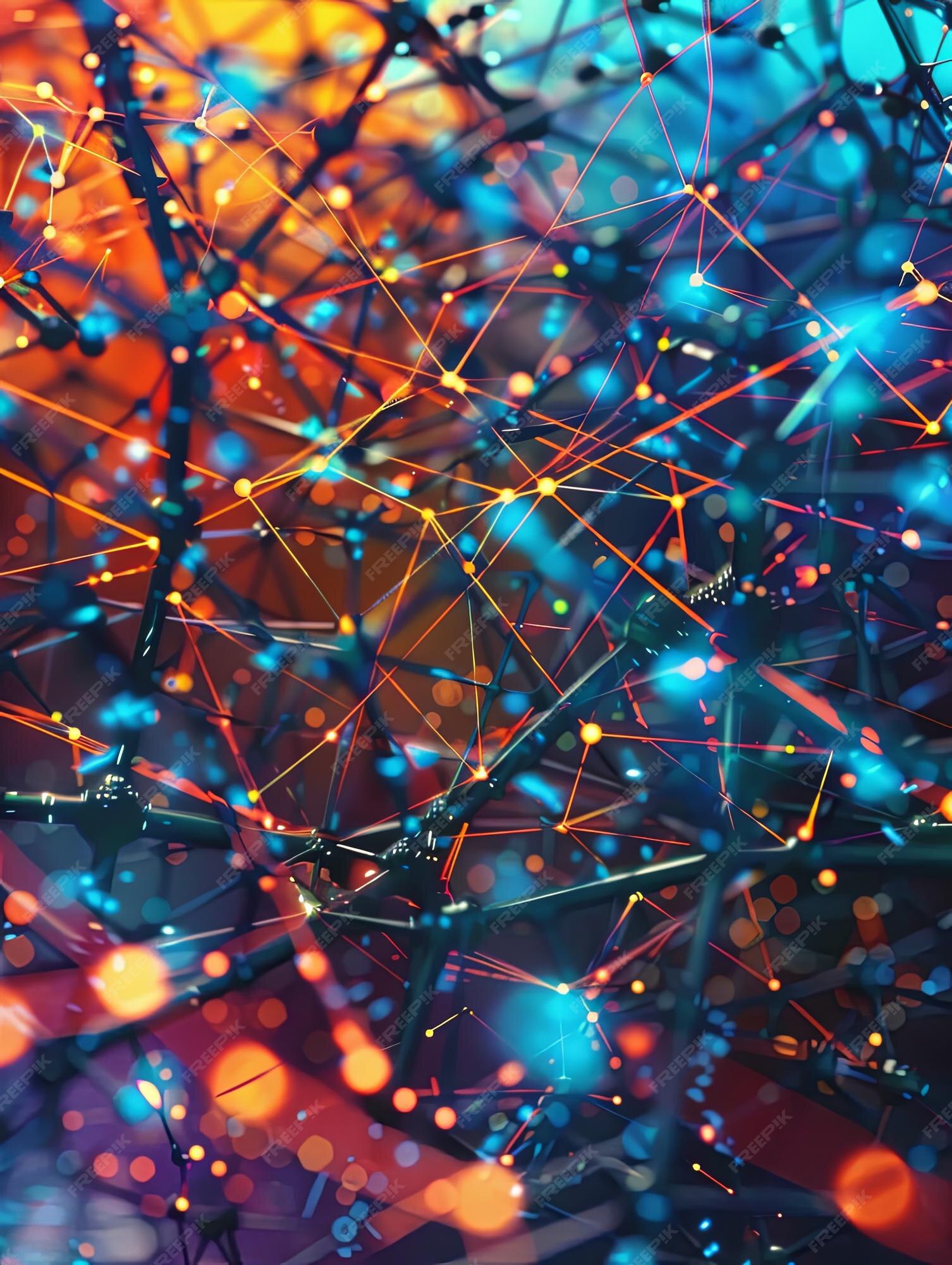Premium Photo Abstract Neural Network Image With Interconnected Nodes And Lines Illustrating