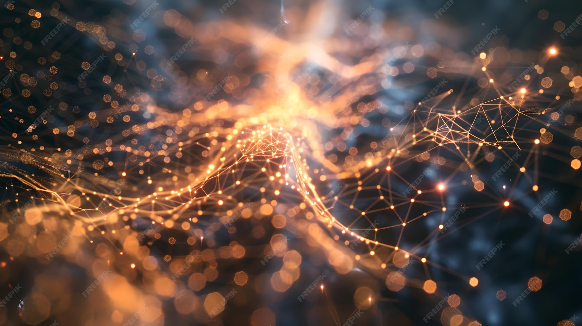Premium Photo Abstract Neural Network Visualization Digital Brain