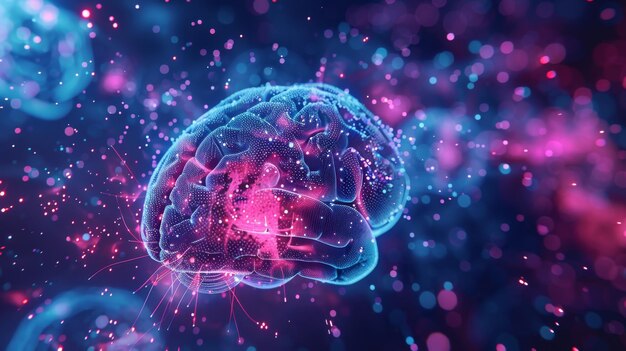 Premium Photo Abstract Neural Network Visualization Generative Ai