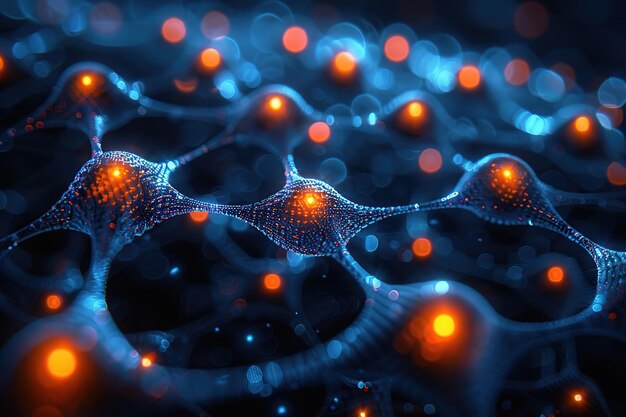 Abstract Neural Network Visualized | Premium AI-generated image Abstract Neural Network Visualized | Premium AI-generated image